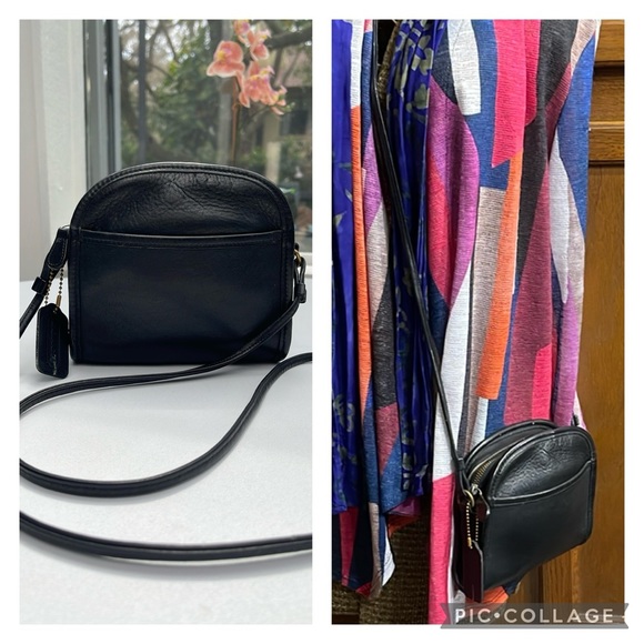 Coach | Bags | Coach Vintage Abbie Black Leather Small Crossbody | Poshmark